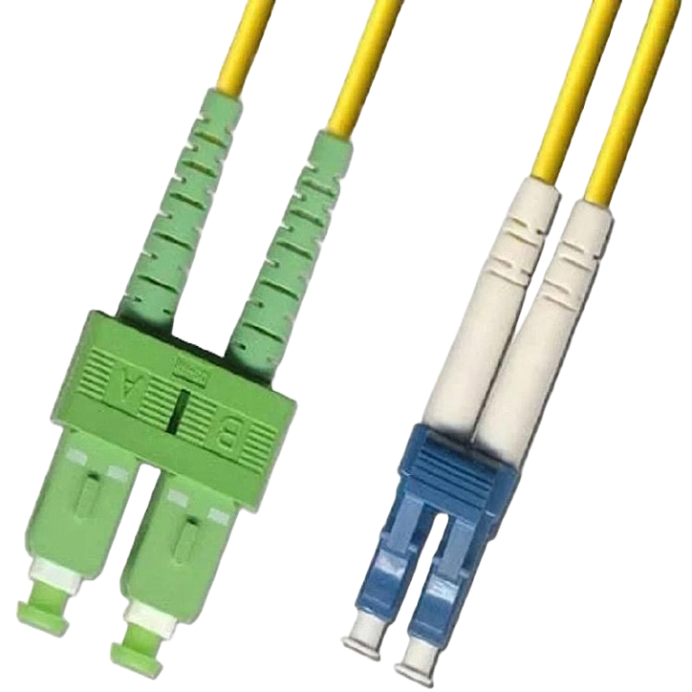 Jumper de Fibra Optica LC/UPC-SC/APC monomodo Dúplex – Fiber4Clap